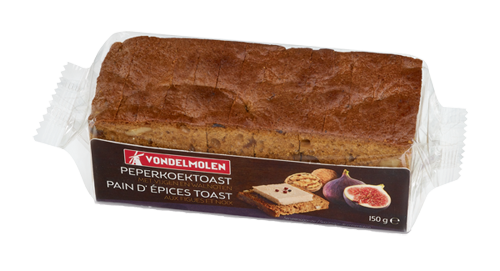 Peperkoek toast met vijgen en walnoten 150 g - Vondelmolen
